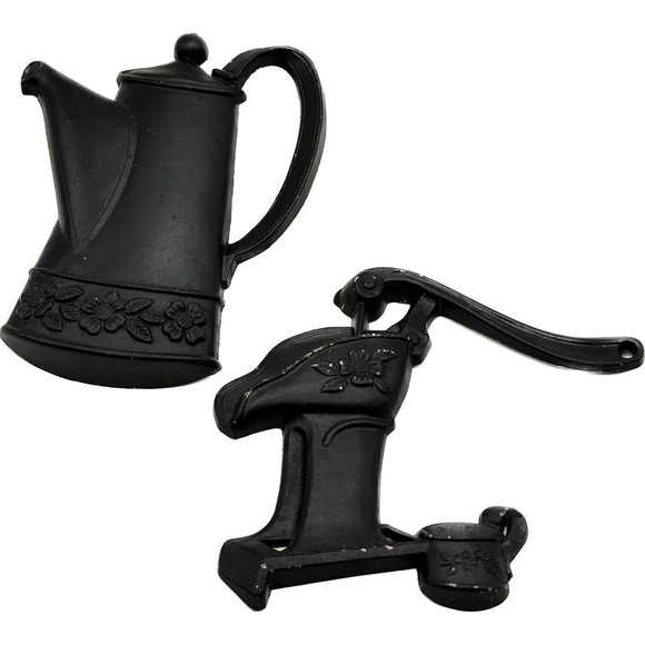Art | Vtg Sexton Metal Wall Plaques Coffee Pot Water Pump Mcm Kitschy ...